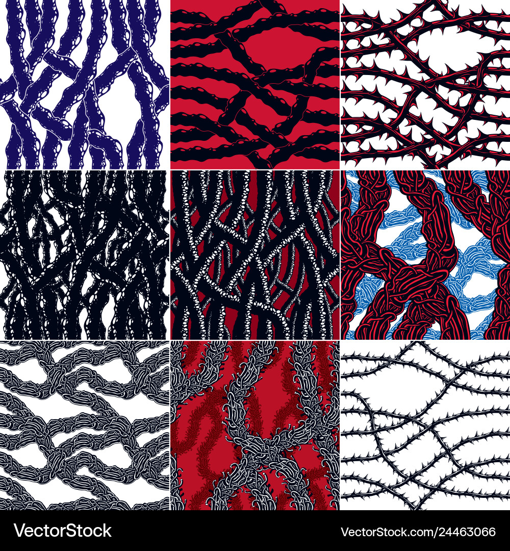 Disgusting horror art and nightmare seamless Vector Image