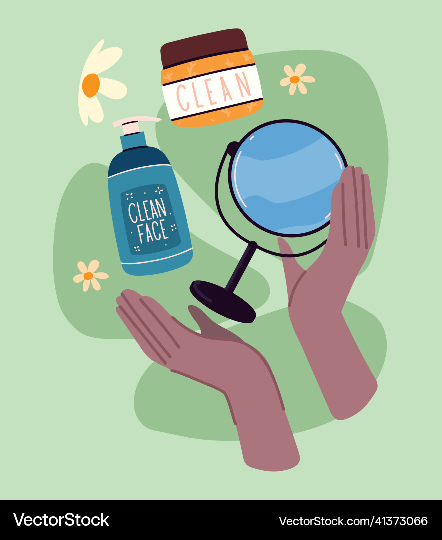 Female hands skin care Royalty Free Vector Image