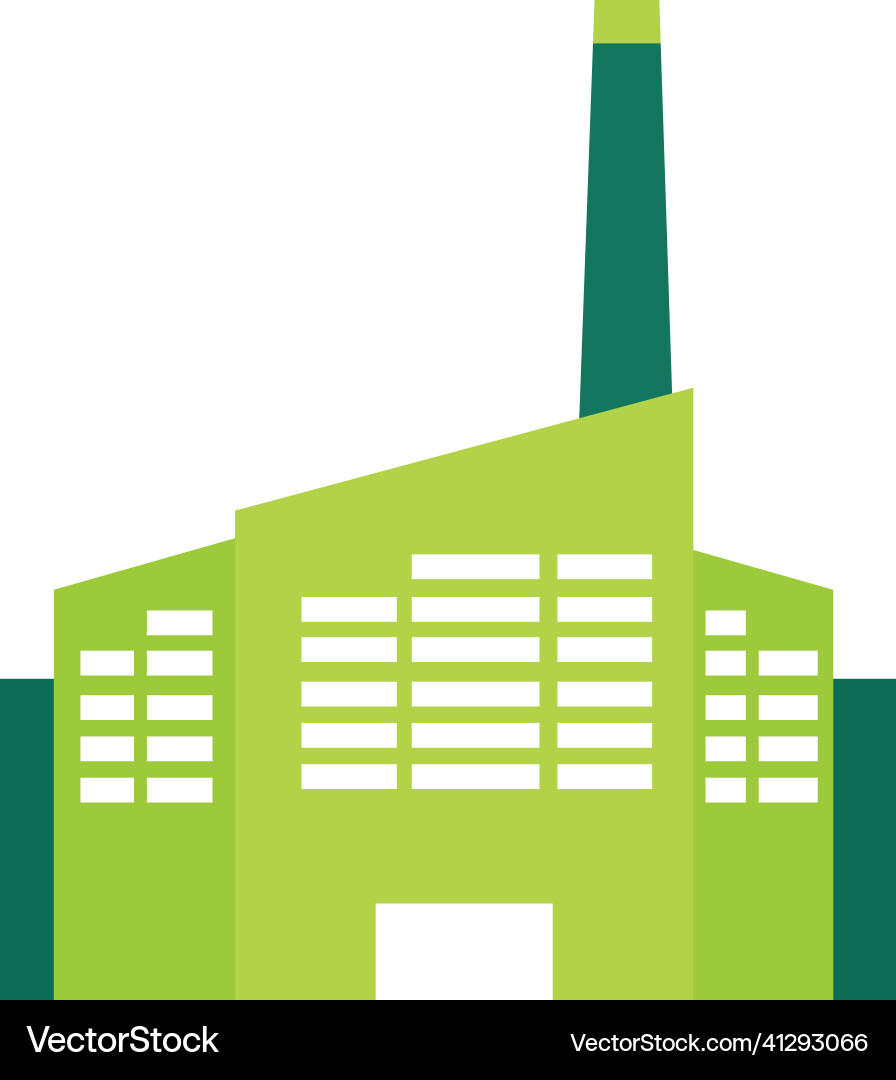 Green factory industry Royalty Free Vector Image