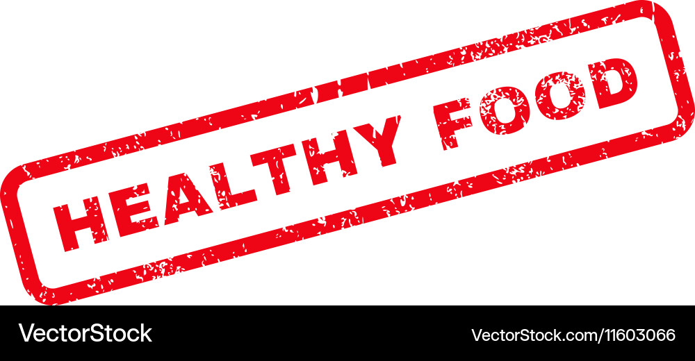 Healthy food text rubber stamp Royalty Free Vector Image