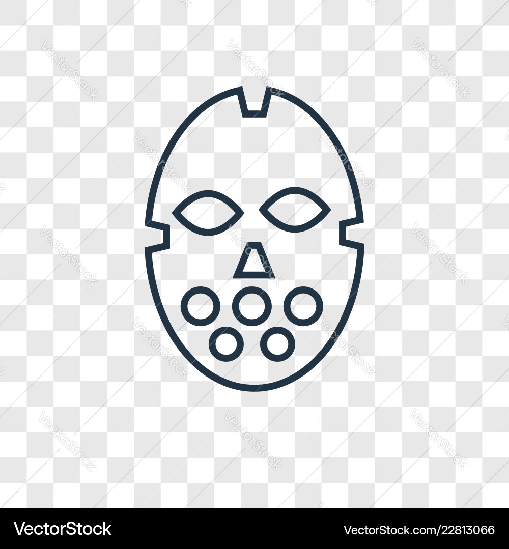 Hockey mask concept linear icon isolated Vector Image