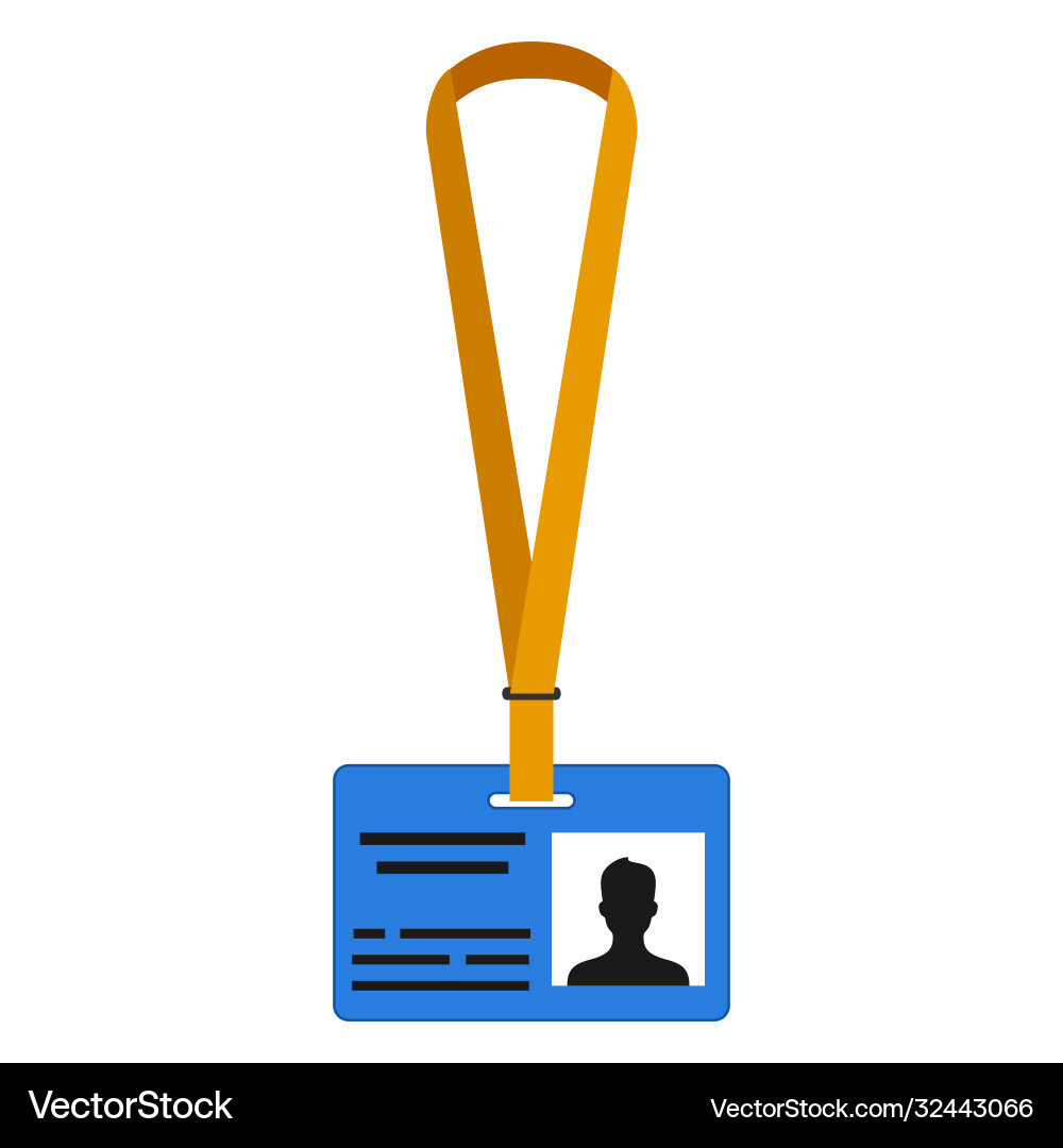 Name tag badge icon isolated on white background Vector Image