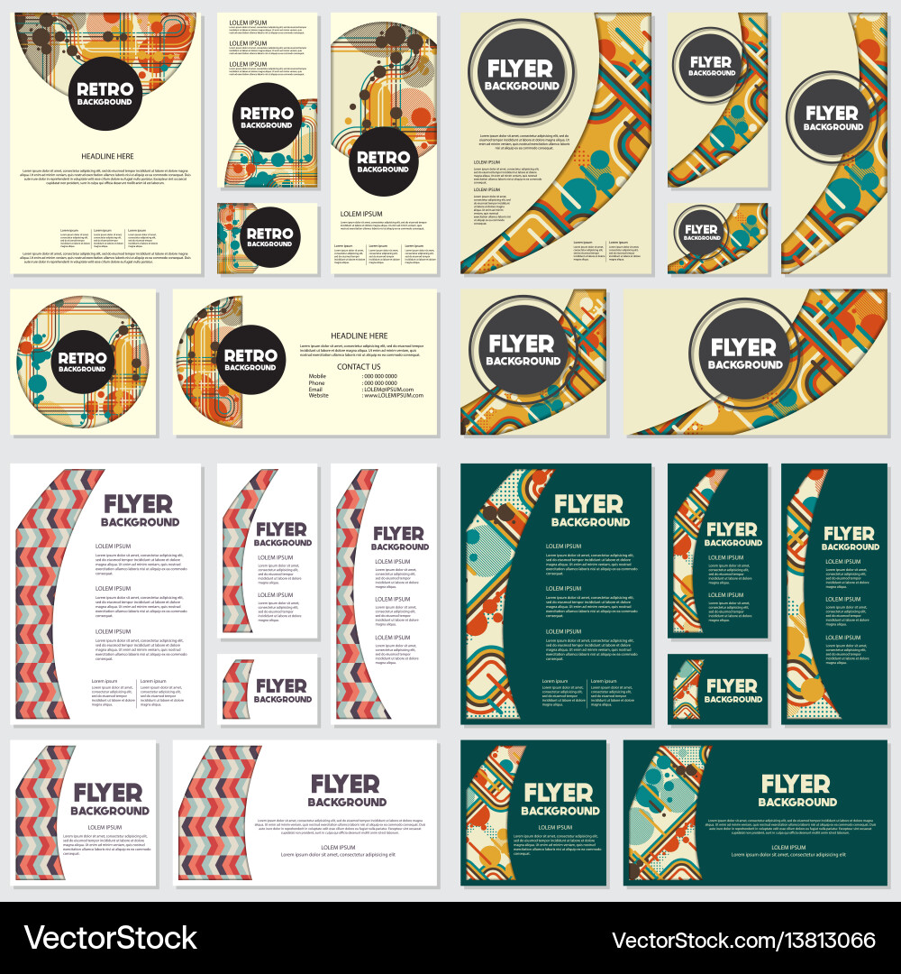 Old retro vintage style background design template
