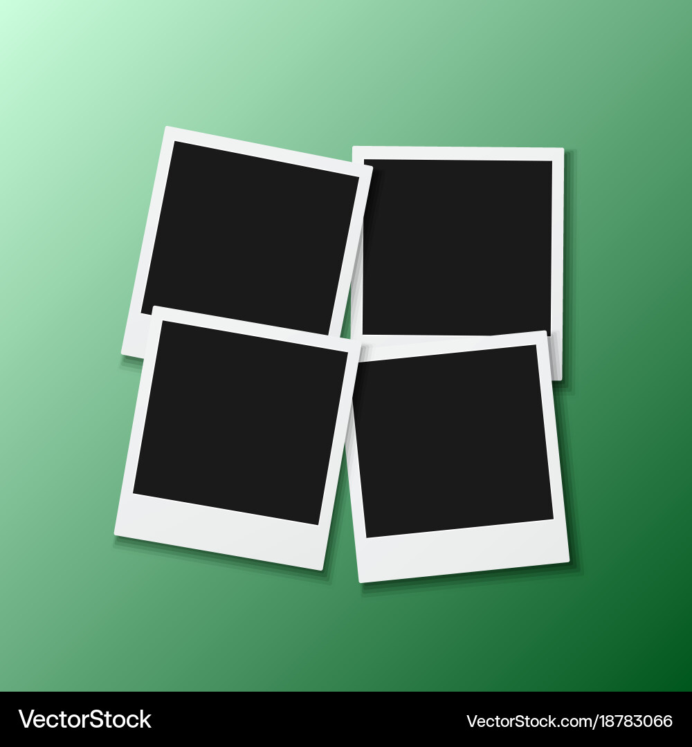 Photo frame eps10 realistic snapshot icon square Vector Image