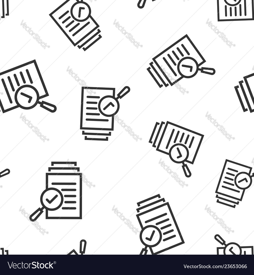 Scrutiny document plan icon seamless pattern Vector Image