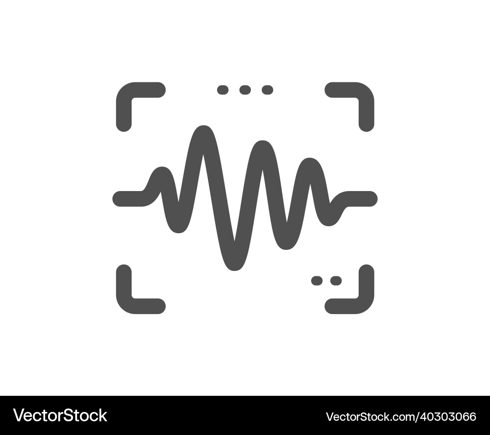 Voice wave icon sound scan sign Royalty Free Vector Image