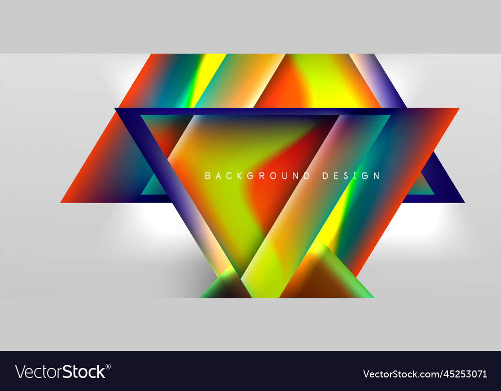 Abstract background with overlapping triangles Vector Image