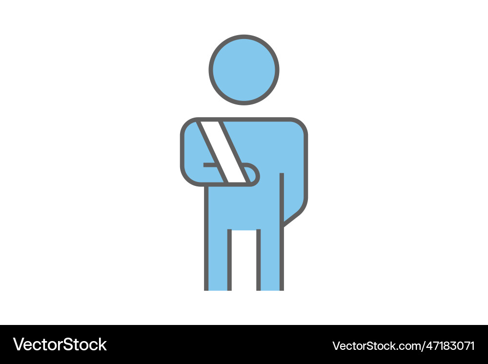Accident and injuries icon insurance Royalty Free Vector