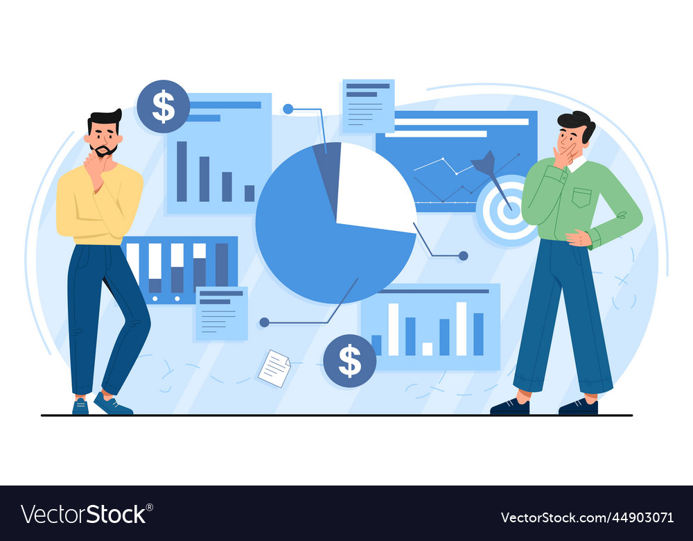 Data with statistics Royalty Free Vector Image