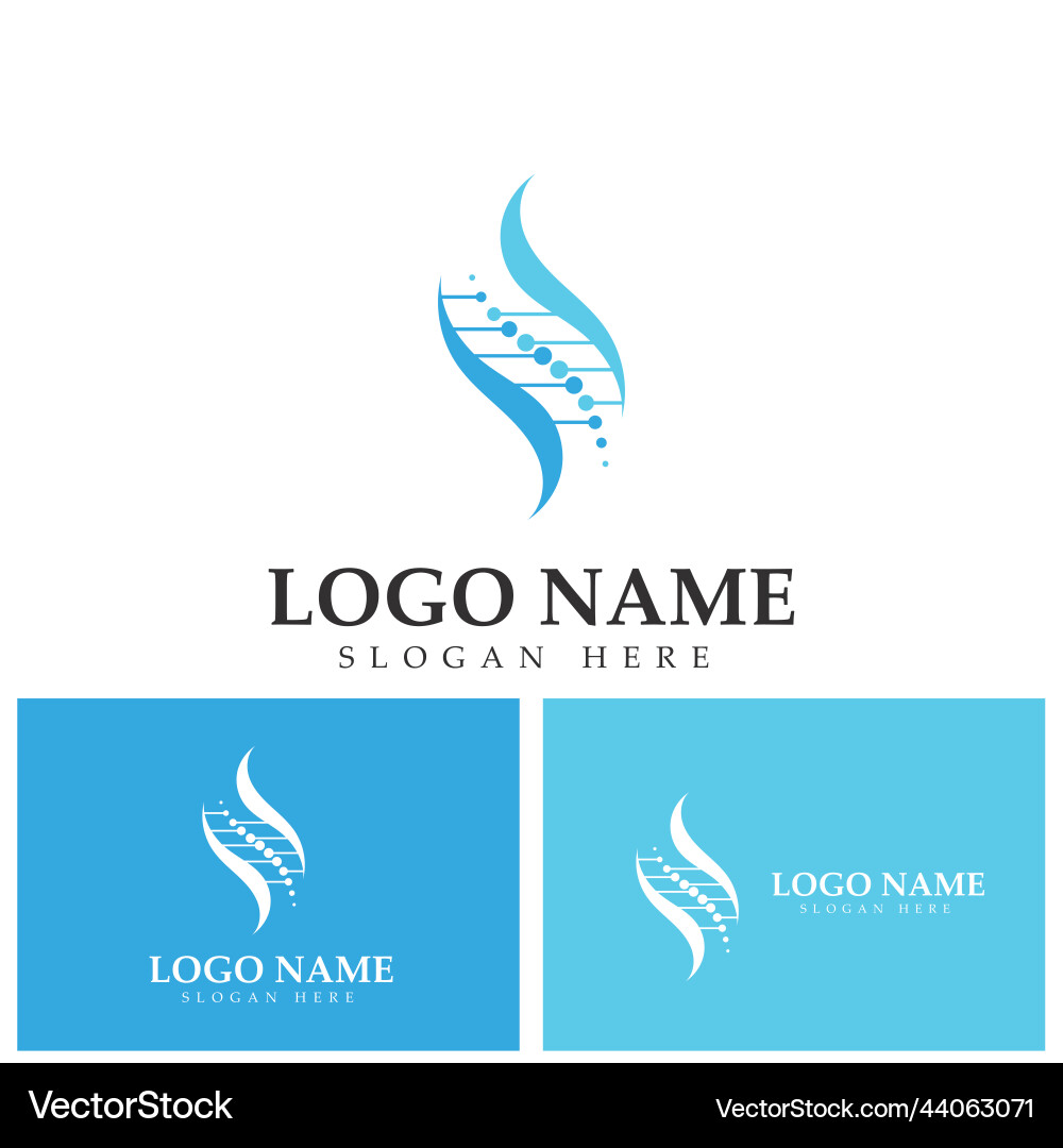 Dna letter s logo design template genetics Vector Image