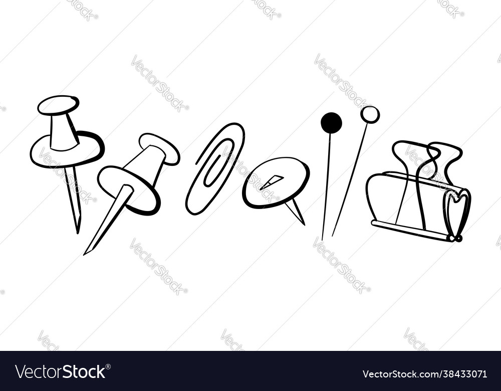 Doodle hand drawn set Royalty Free Vector Image