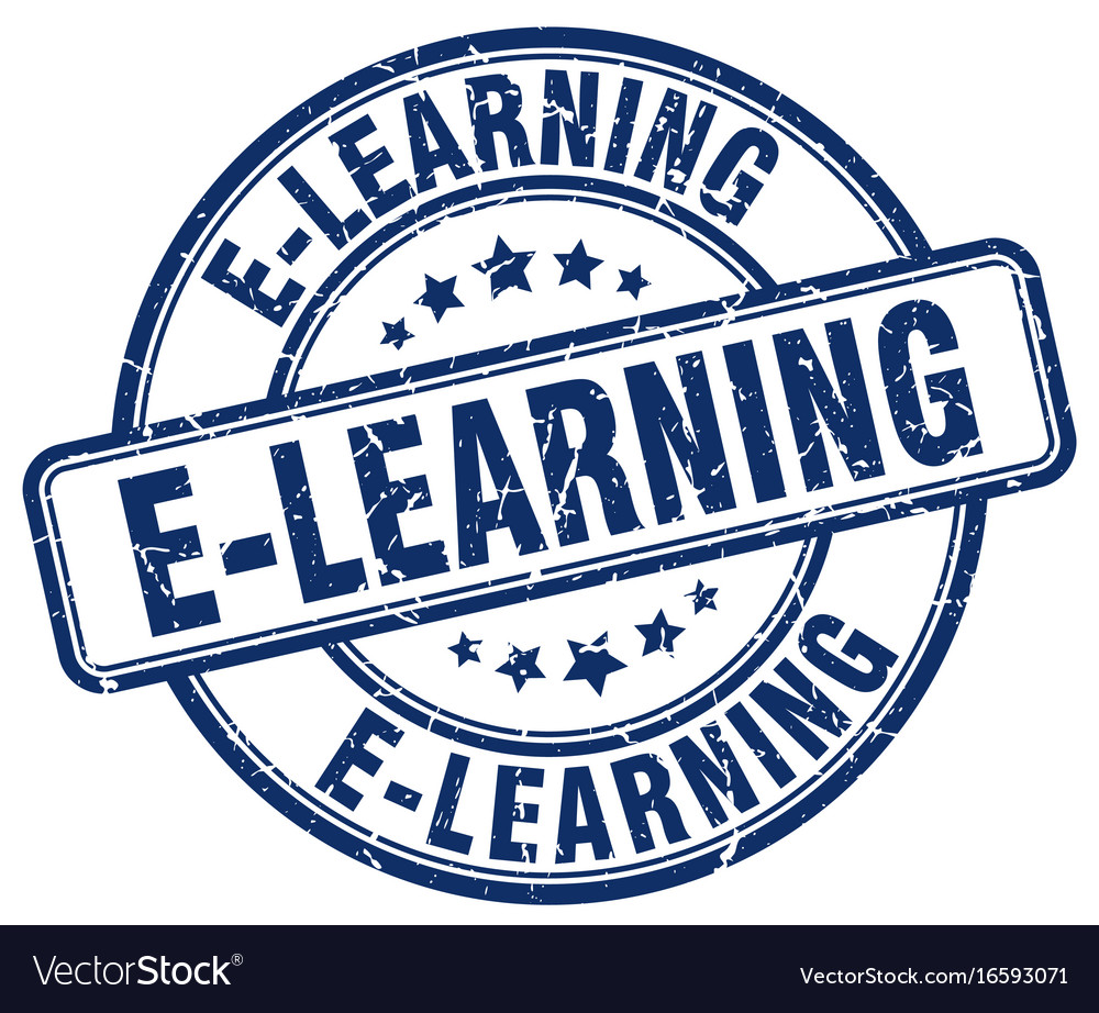 E-learning stamp Royalty Free Vector Image - VectorStock