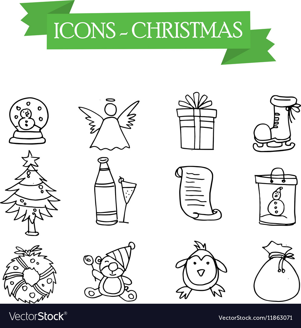 Icon of christmas set element Royalty Free Vector Image