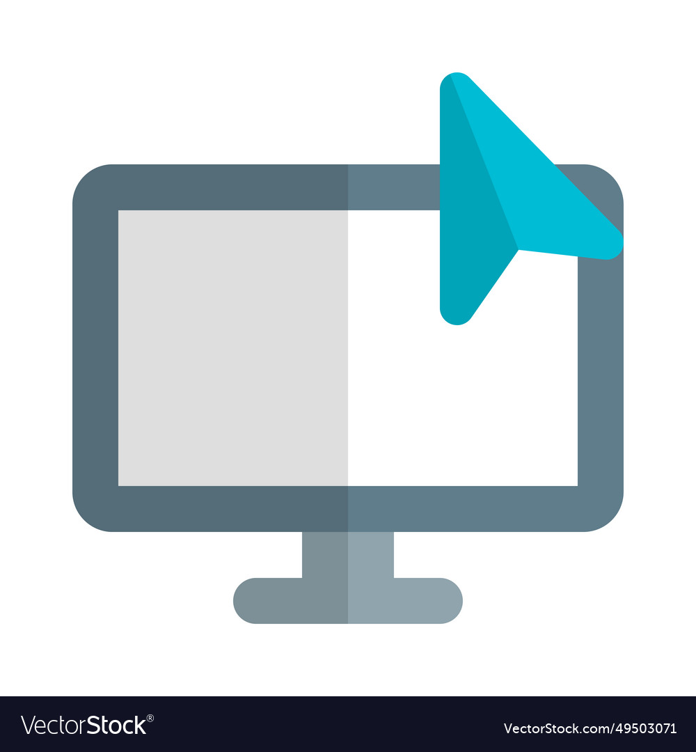 Monitor input controls the on-screen cursor Vector Image