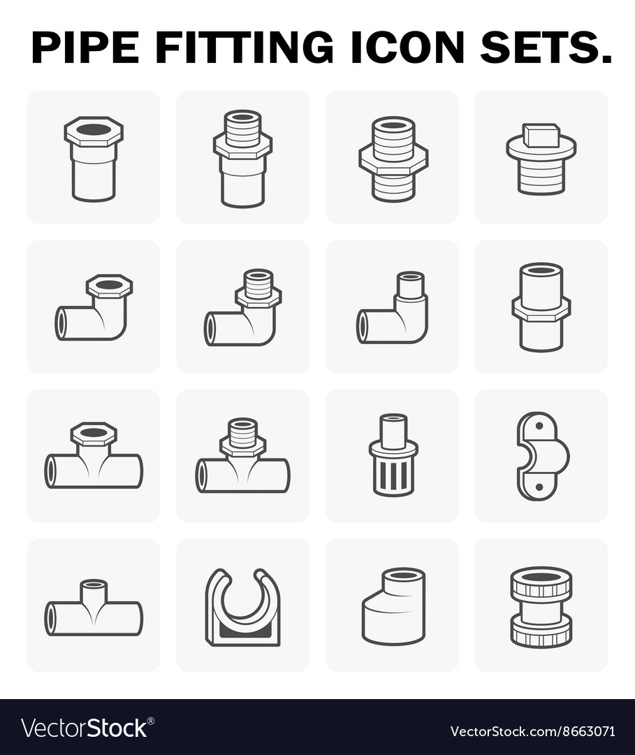 Pipe fitting icon Royalty Free Vector Image - VectorStock