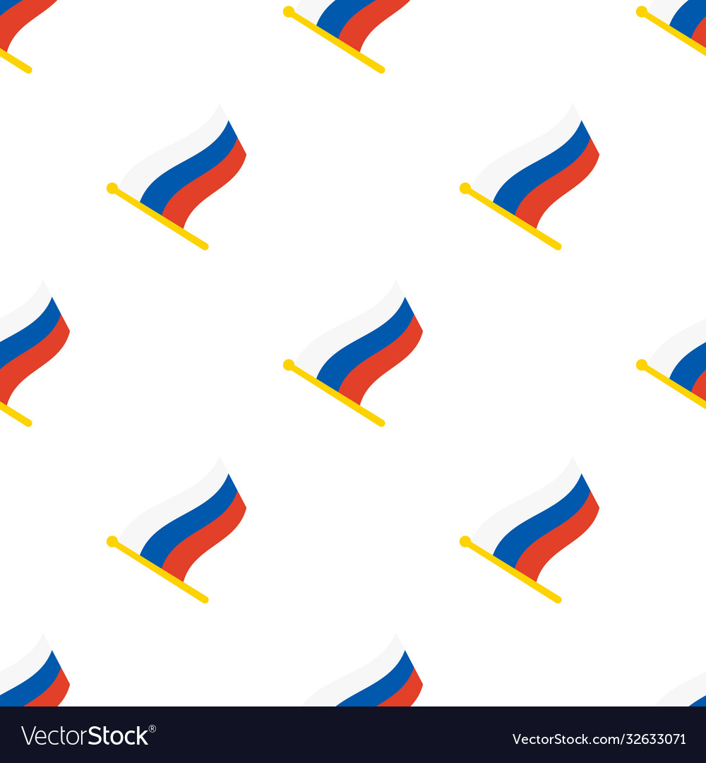 Seamless pattern with flags russia Royalty Free Vector Image