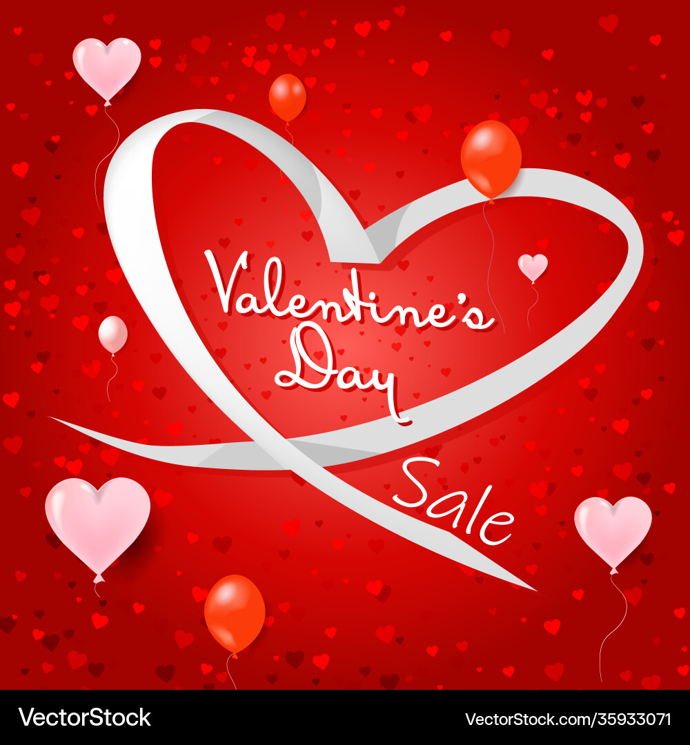 Valentines day celebration love banner flyer Vector Image