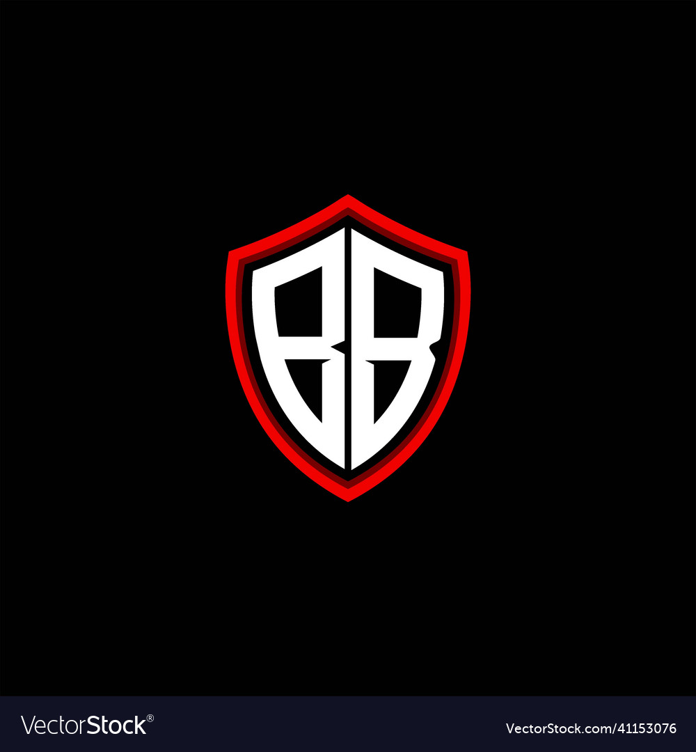 Bb initials shield logo monogram designs modern Vector Image