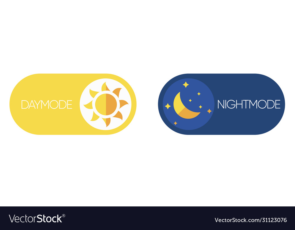 Day and night mode switch sun moon light Vector Image