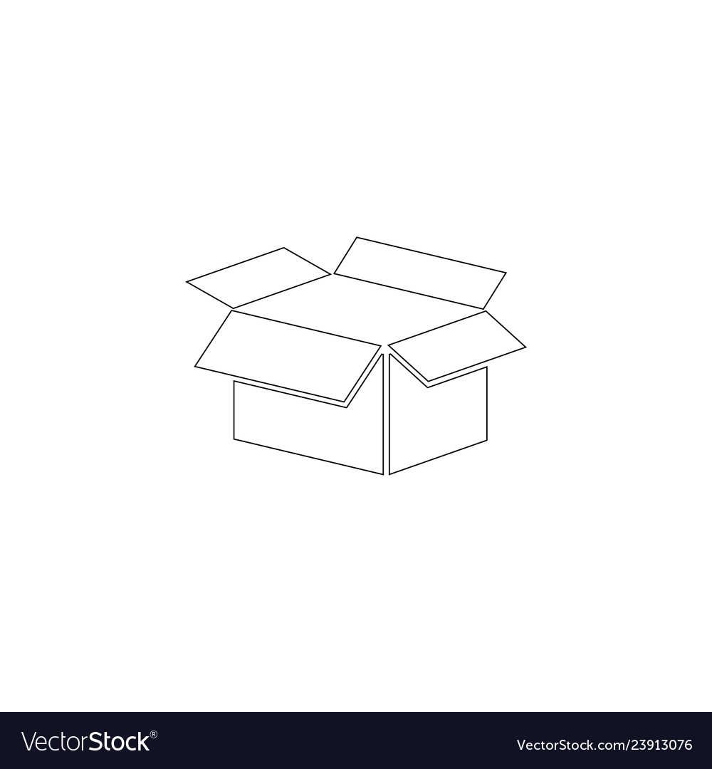 Open box flat icon Royalty Free Vector Image - VectorStock