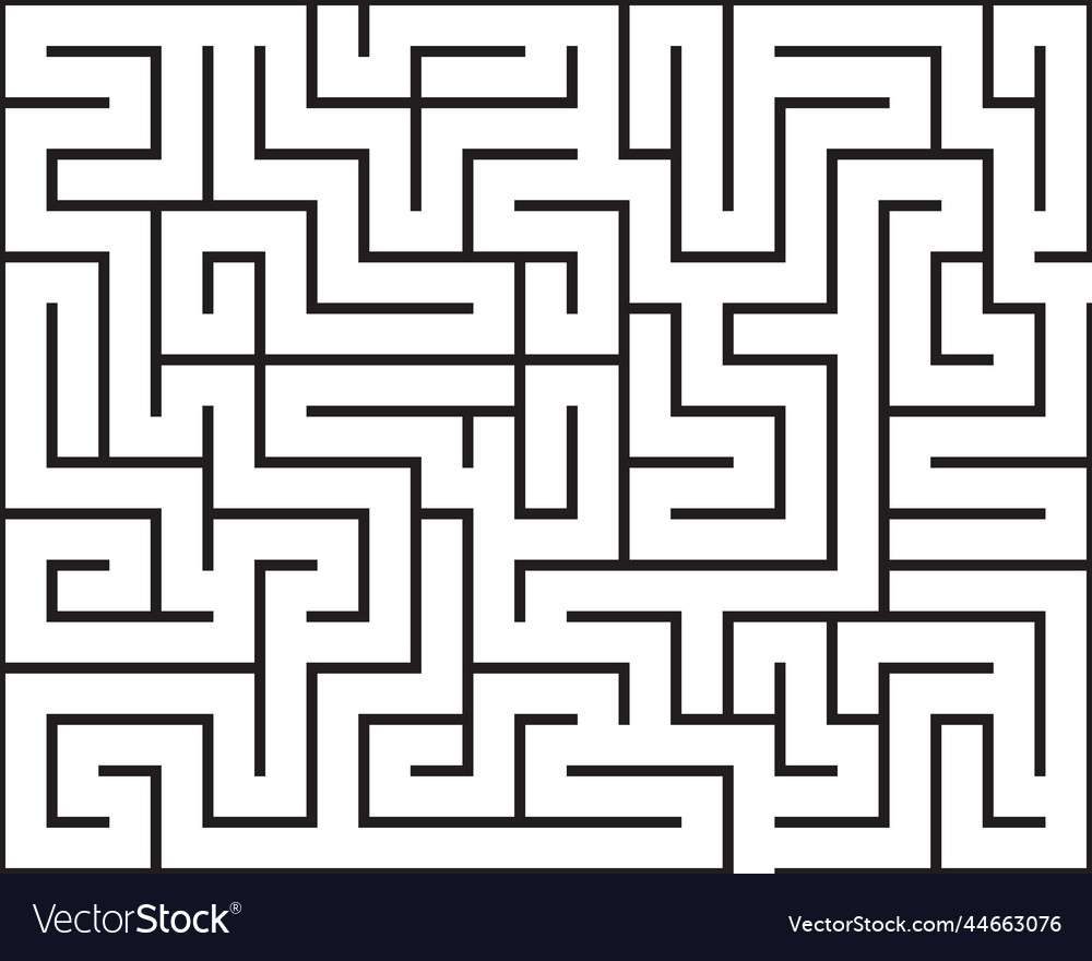 Rectangle maze isolated o Royalty Free Vector Image