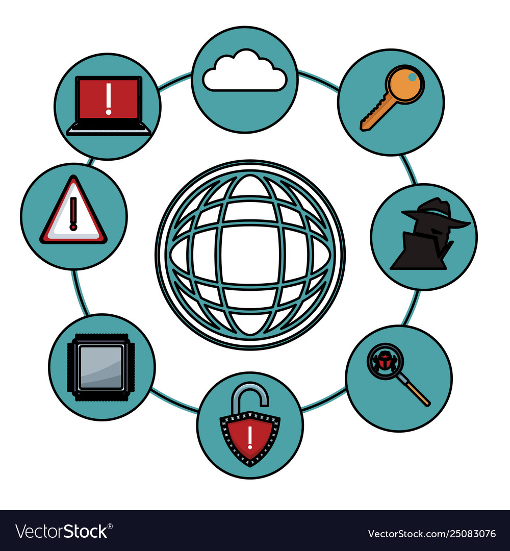 Security system technology Royalty Free Vector Image