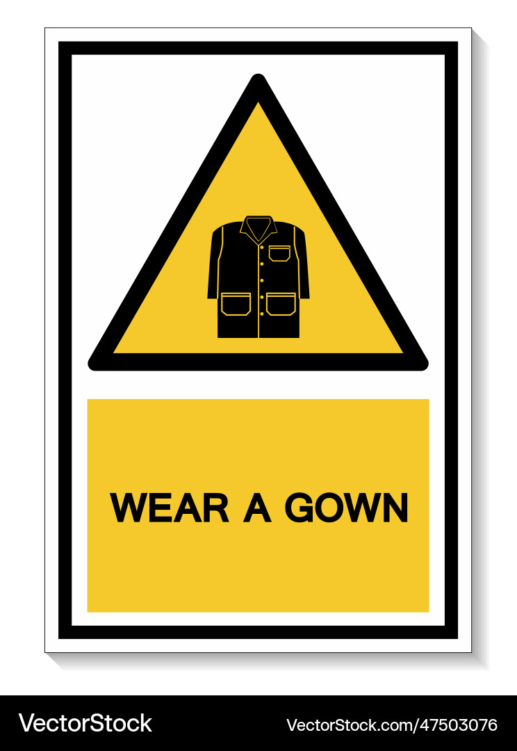 Symbol wear a gown isolate on white background Vector Image