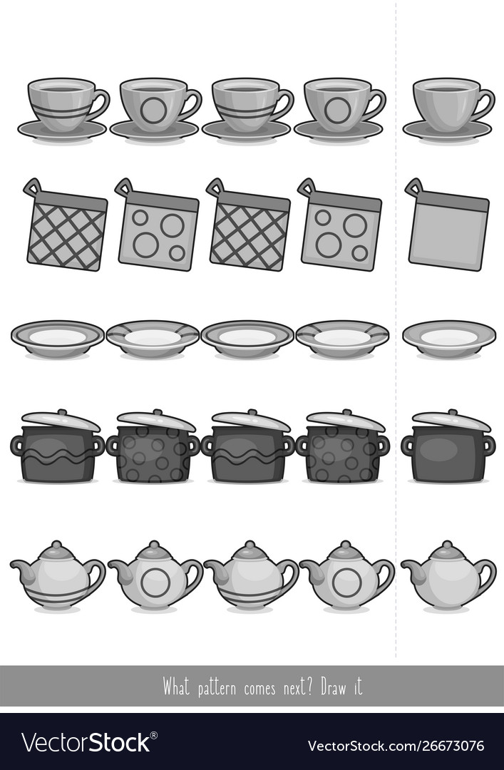 Which pattern comes next Royalty Free Vector Image