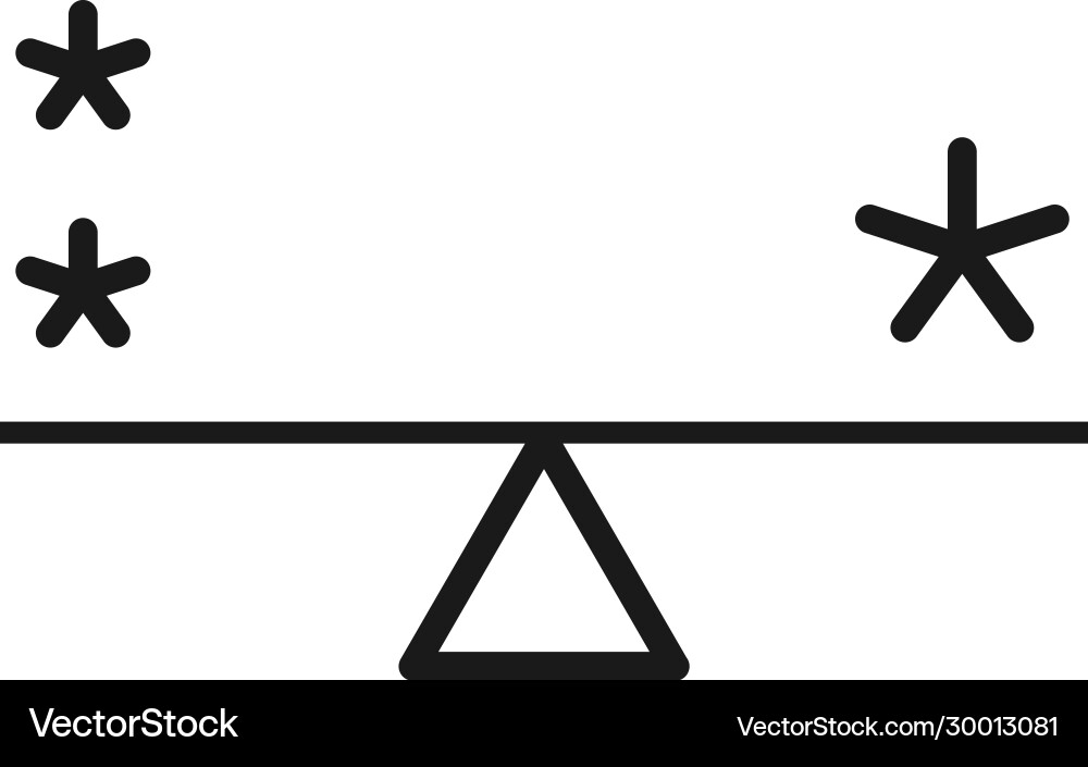 Balance harmony icon isolated on transparent Vector Image