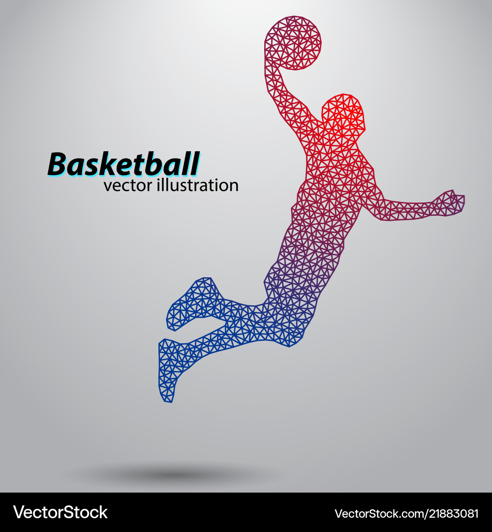 Basketball player of the triangles Royalty Free Vector Image