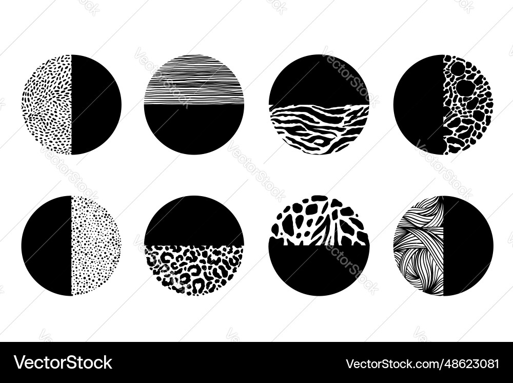 Collection of round shapes Royalty Free Vector Image
