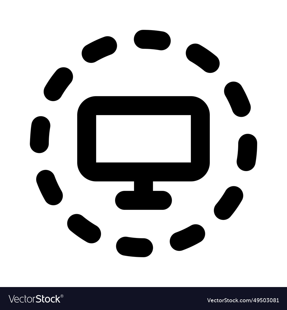 Desktop screen displaying configuration feature Vector Image