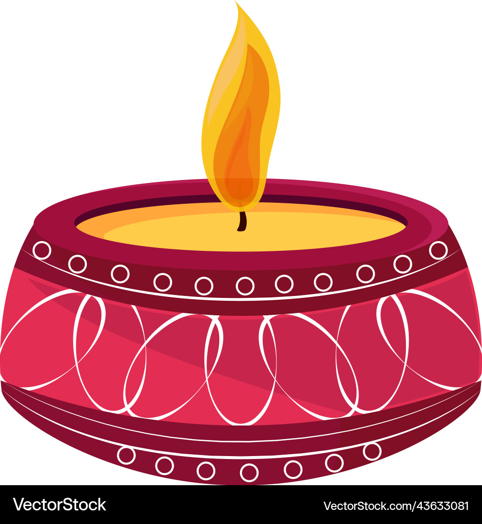 Diwali lamp decoration Royalty Free Vector Image