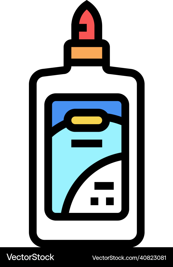 Glue stationery color icon Royalty Free Vector Image