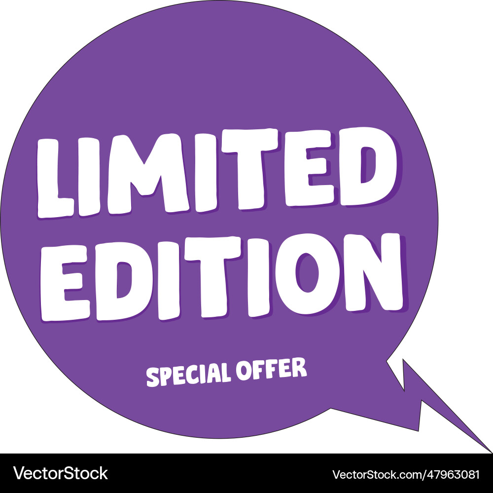 Limited edition promo poster design template Vector Image