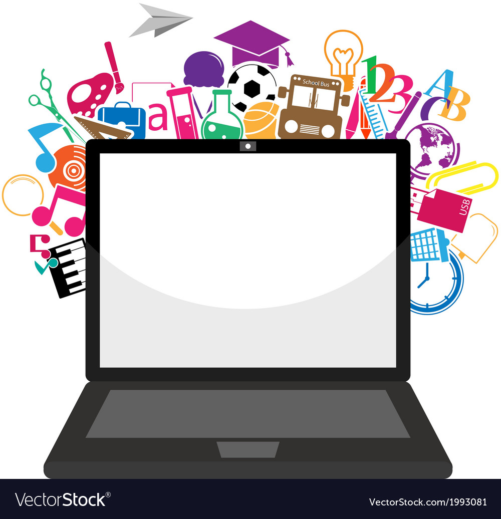 Notebook back to school circle seamless children Vector Image