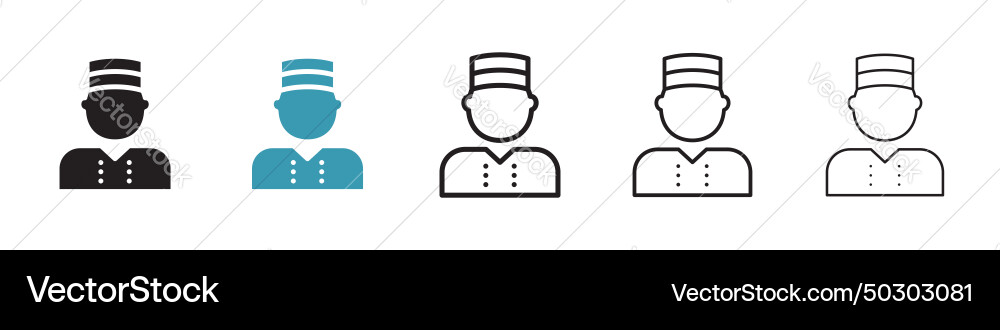 Porter icon set service hotel key symbol Vector Image