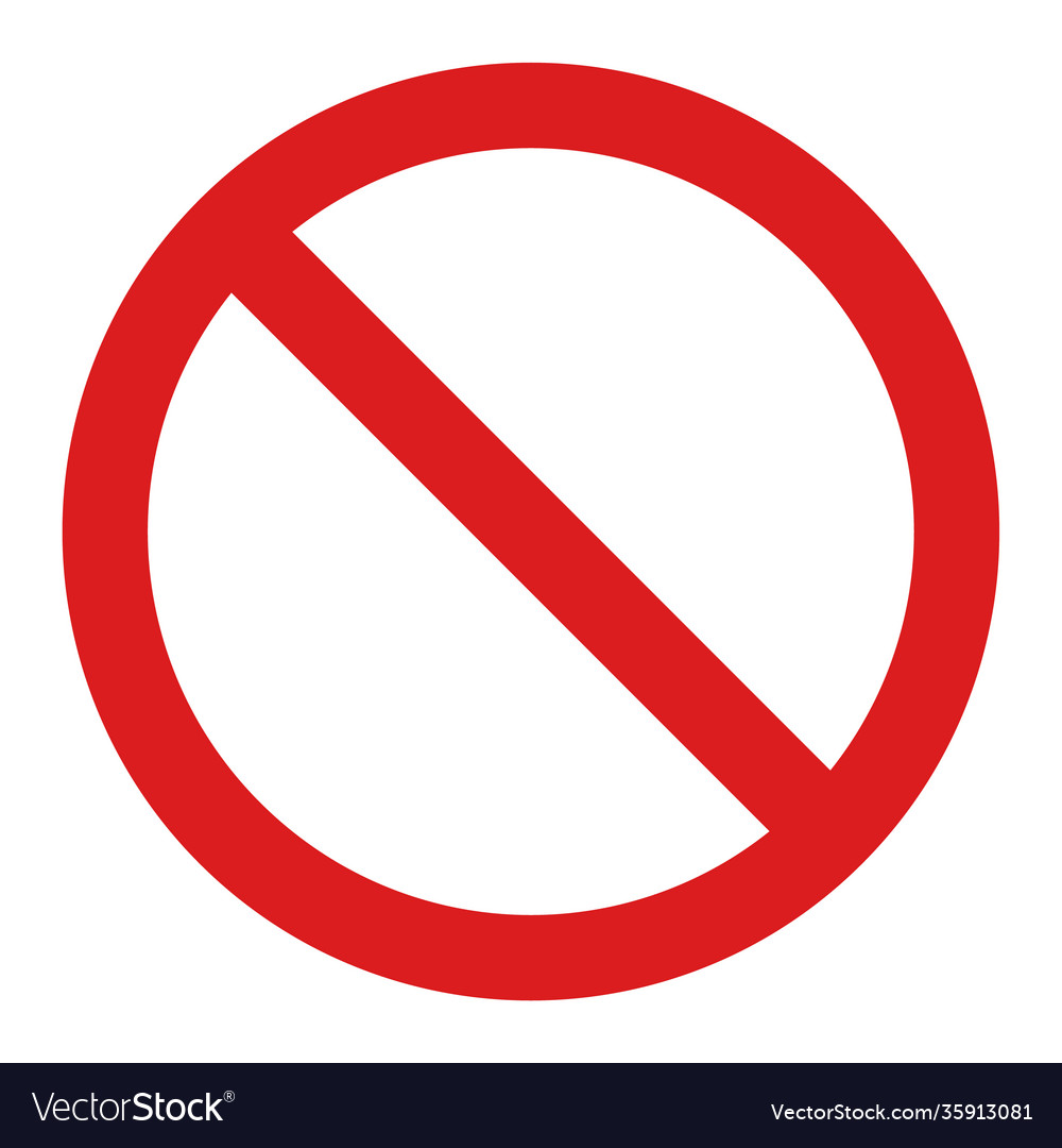 Restricted flat icon Royalty Free Vector Image