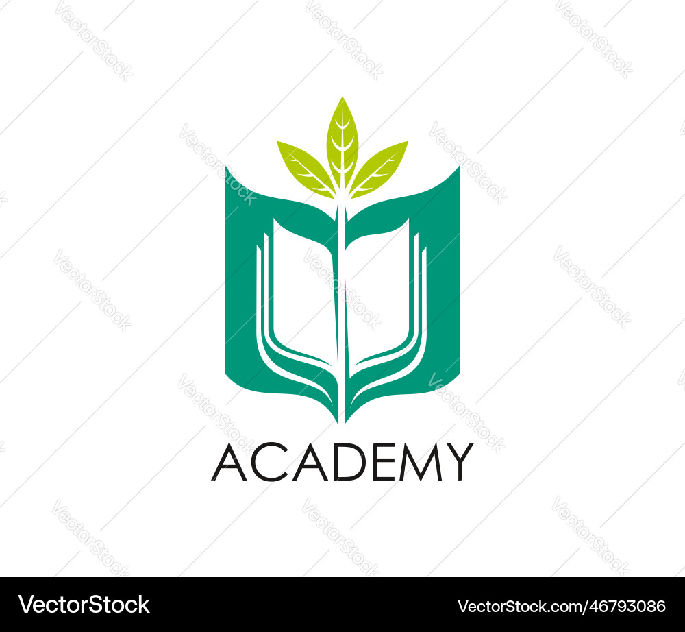 Academy or college education icon or emblem Vector Image