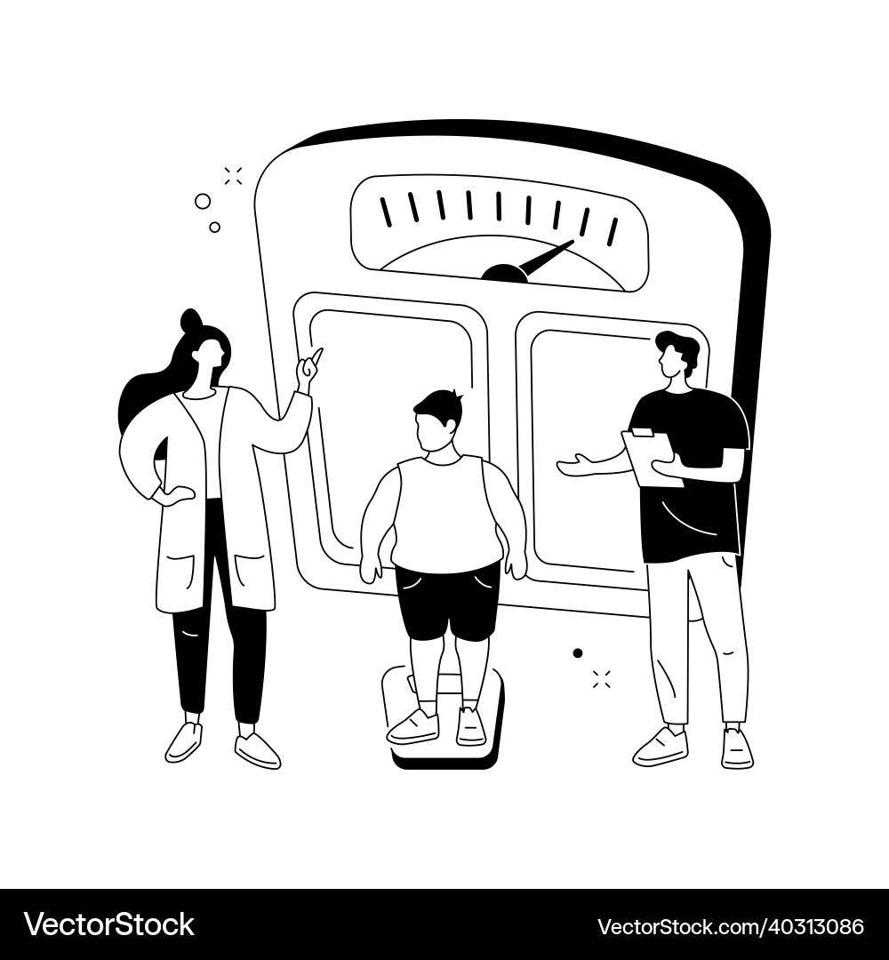Child obesity and overweight abstract concept Vector Image