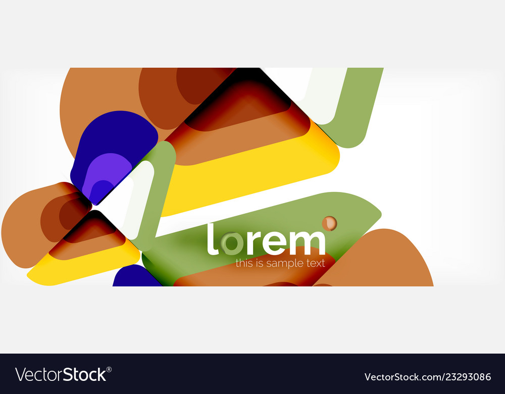 Colorful trendy geometric shapes background Vector Image