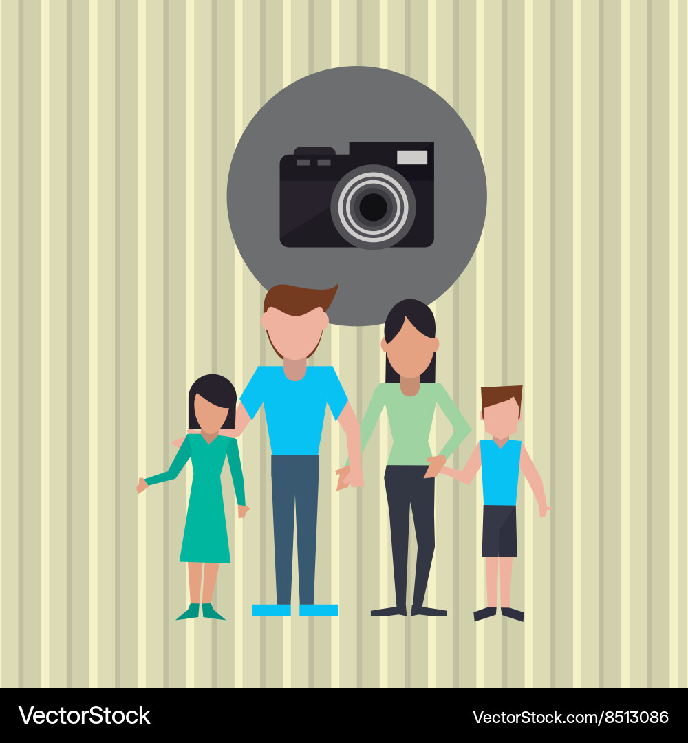 Flat of family design Royalty Free Vector Image