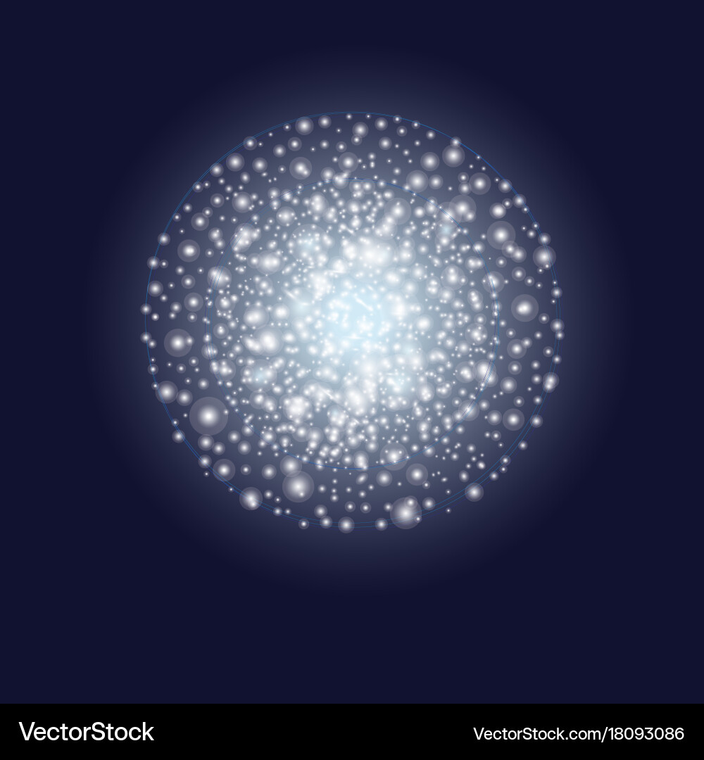 Graphic glowing ball Royalty Free Vector Image