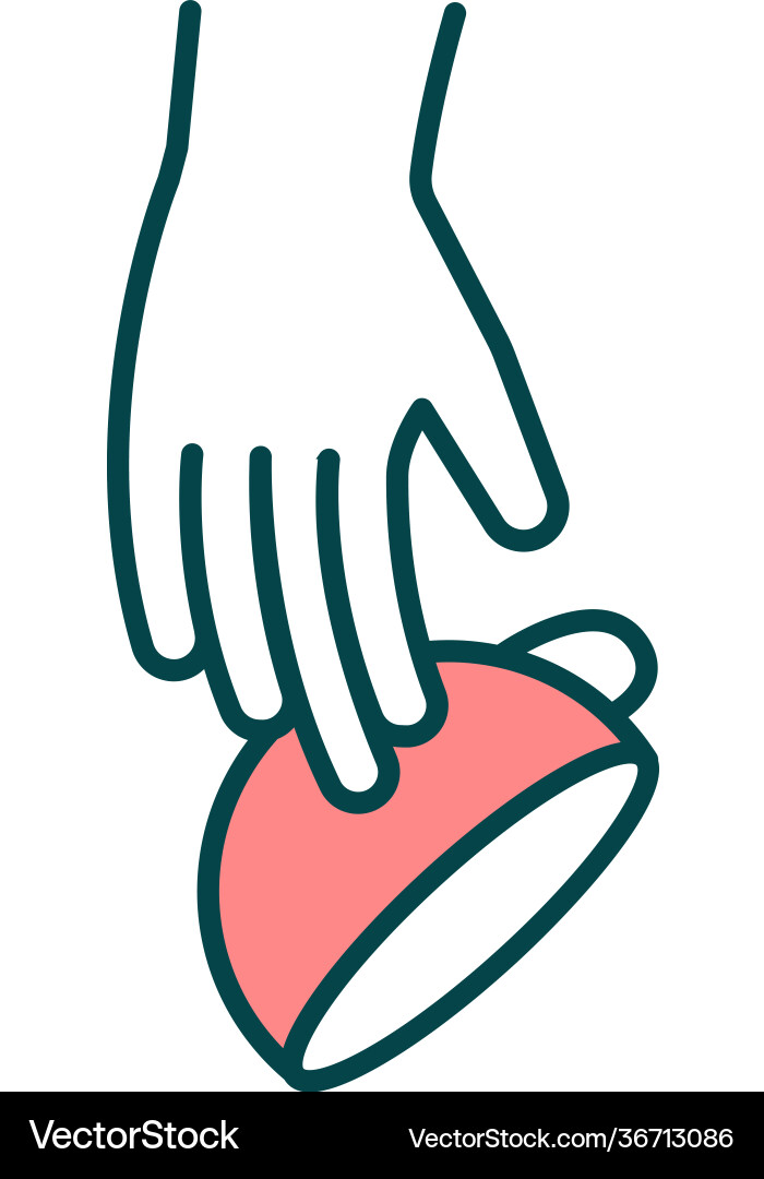 Hand tremor rgb color icon Royalty Free Vector Image