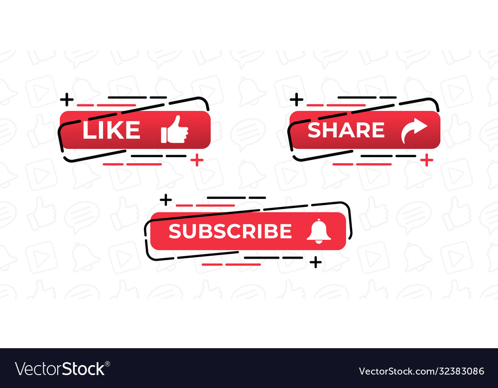 Like share comment subscribe and icon Royalty Free Vector