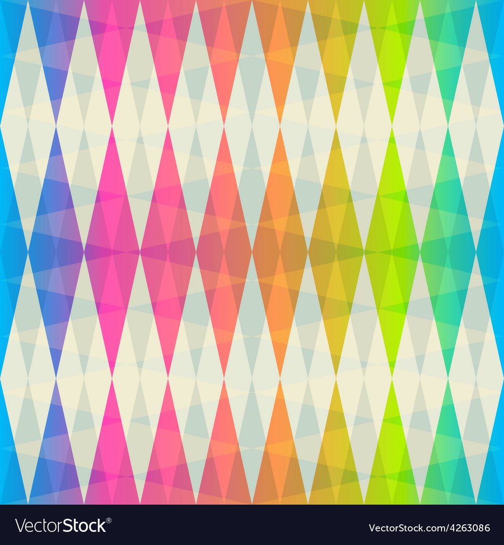 Rainbow rhombus seamless pattern Royalty Free Vector Image