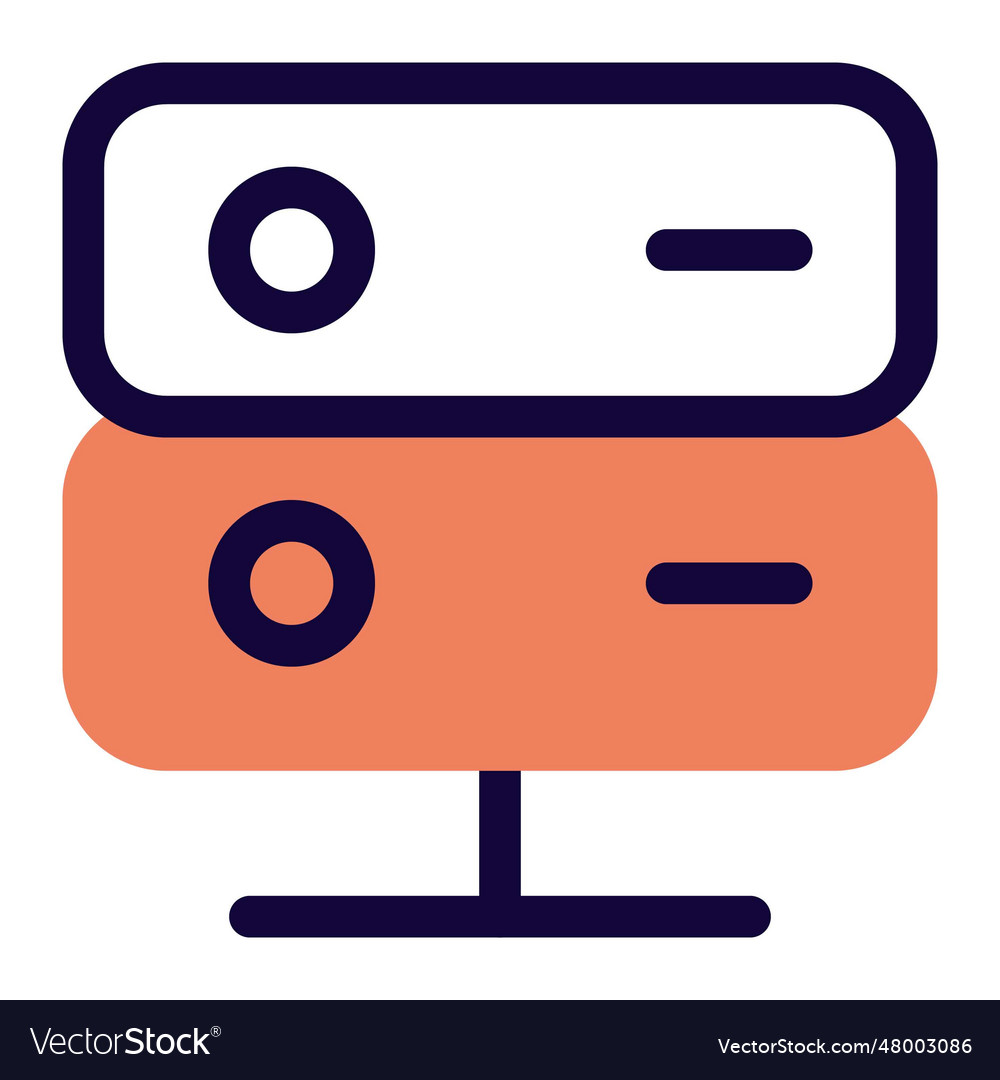 Server stack used for data storage Royalty Free Vector Image