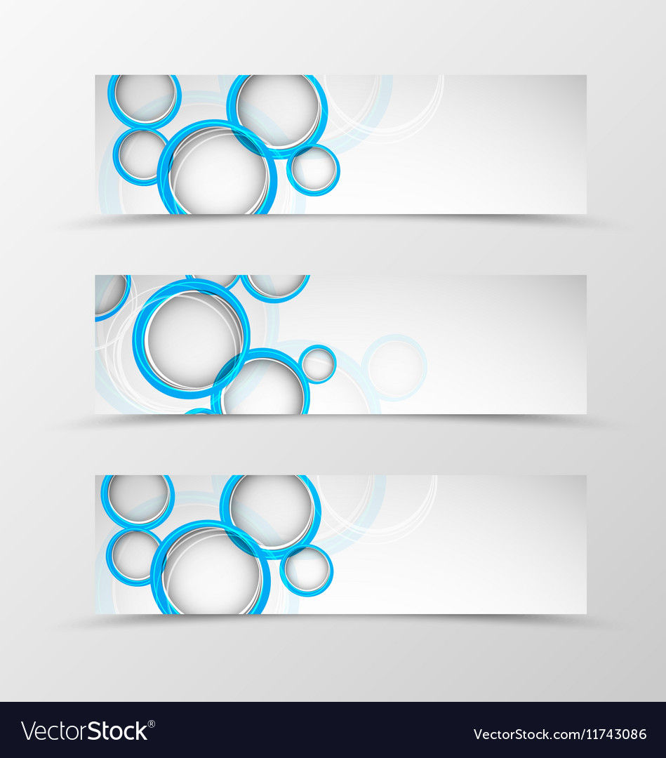 Set of header banner digital design Royalty Free Vector