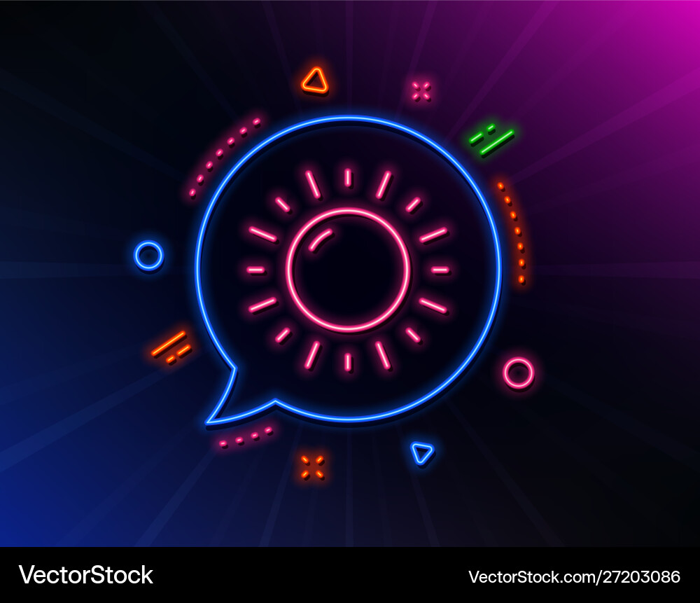 Sunny weather forecast line icon sun sign Vector Image