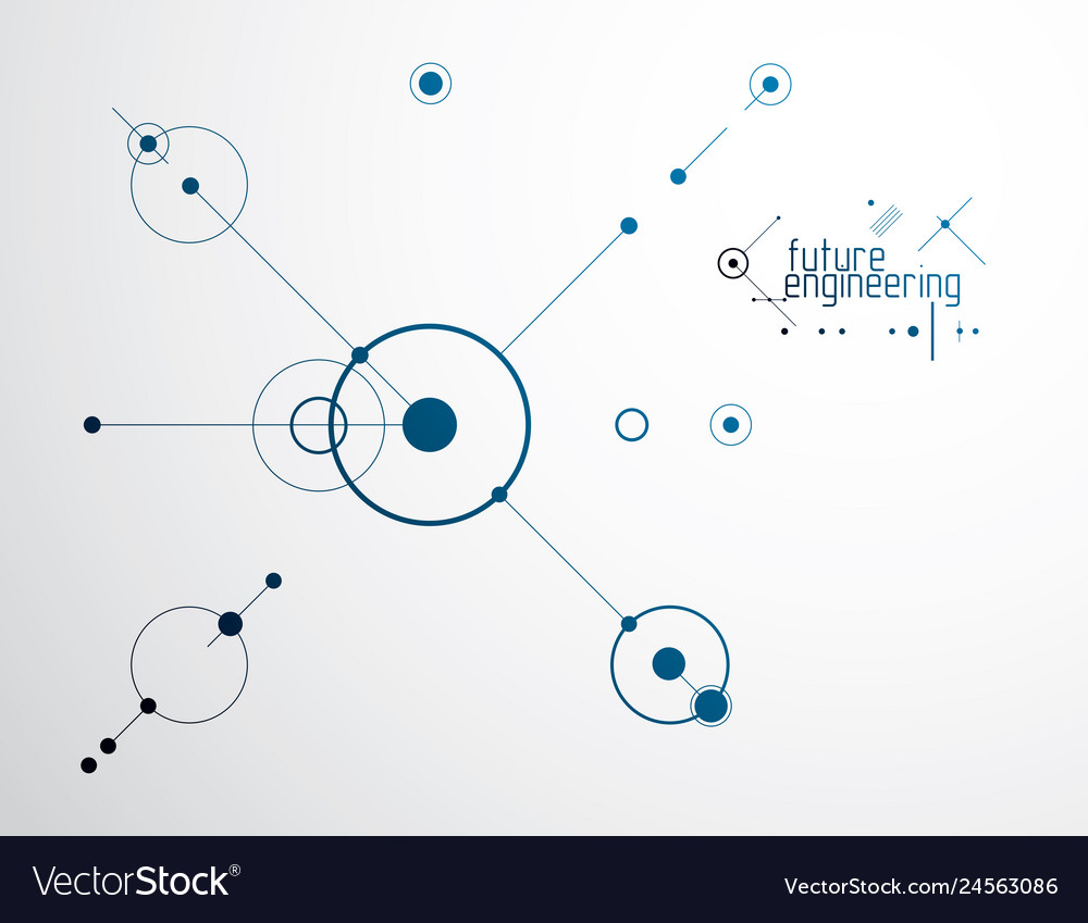Technical plan abstract engineering draft for use Vector Image